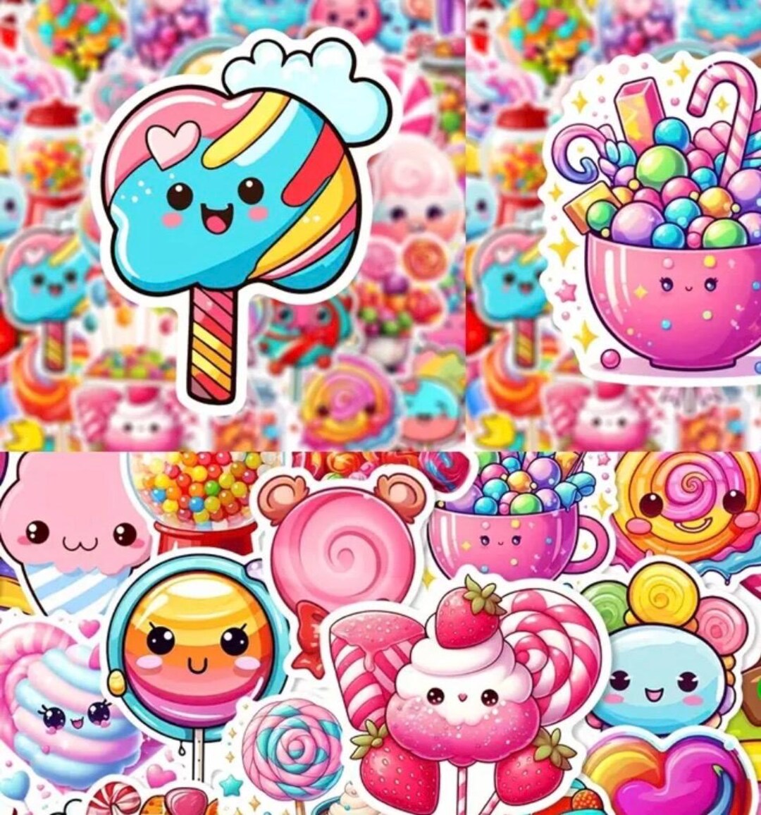 Candy Stickers Pack | Cute Kawaii Sweets | Scrapbooking, Journaling ...