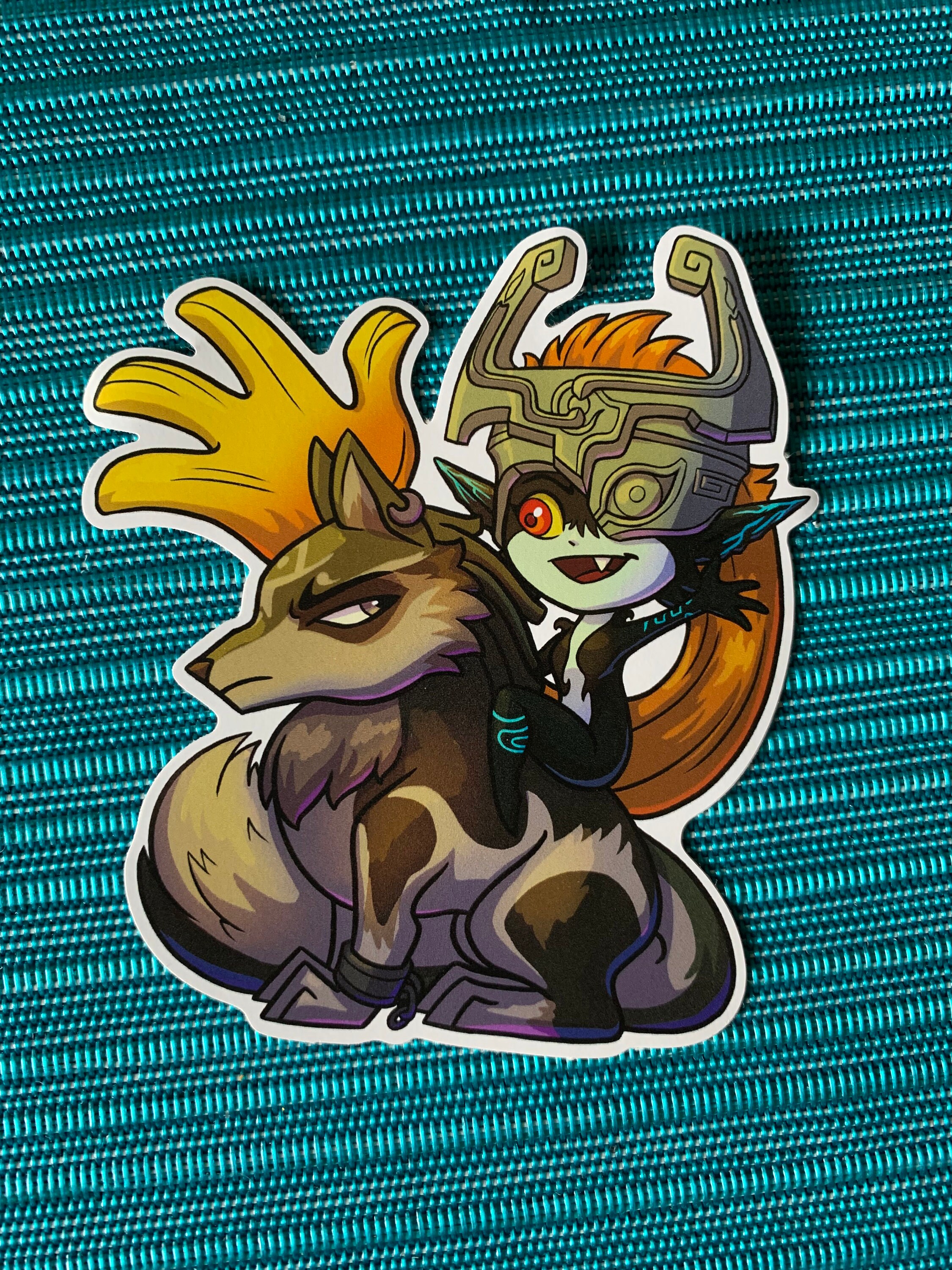 Chibi Legend of Zelda Gloss 10 Cm Vinyl Stickers FREE 1 In. Button With ...