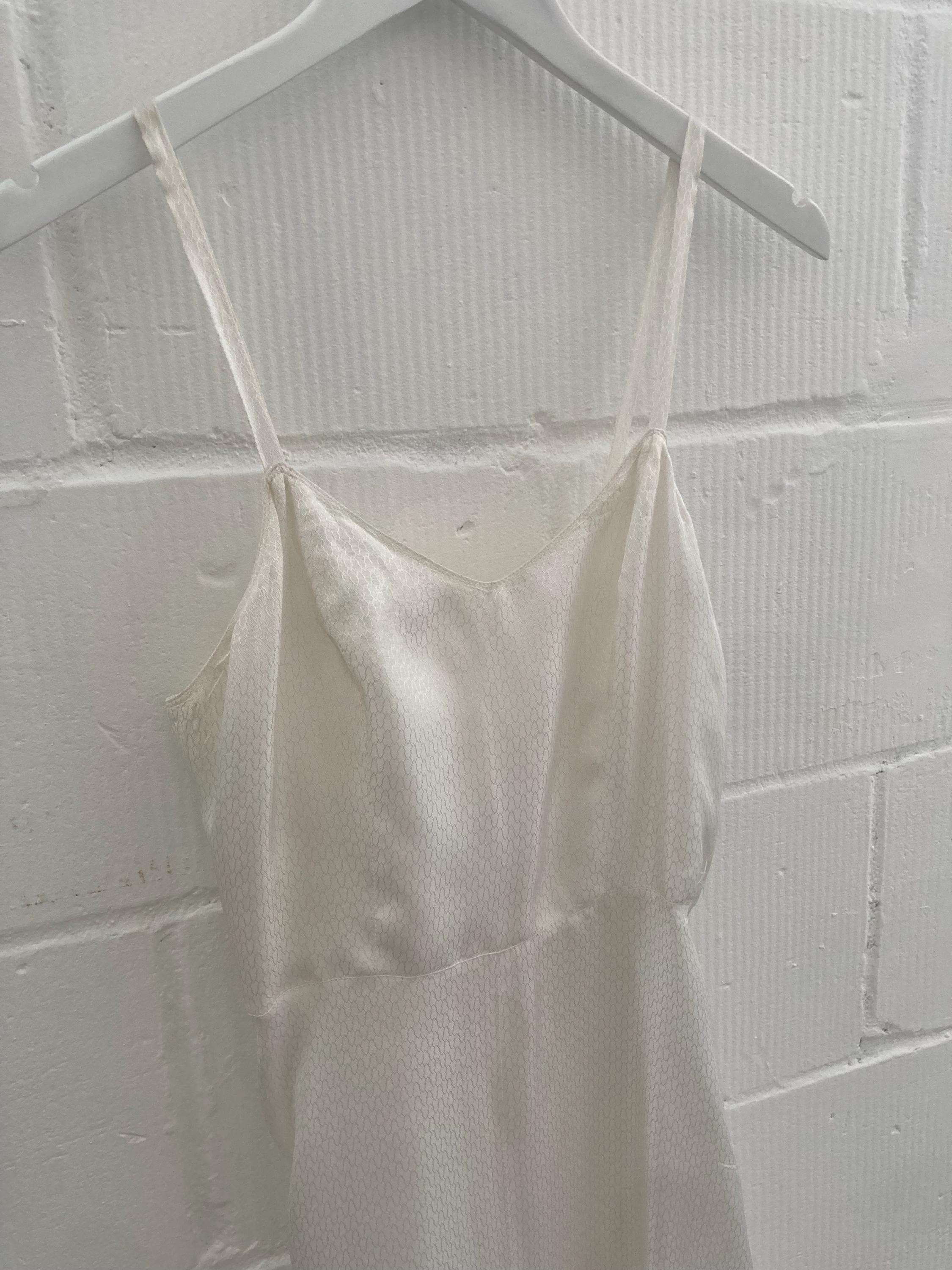 1940s Satin Slip Underslip Geo Pattern Art Deco Bridal Wedding Getting ...