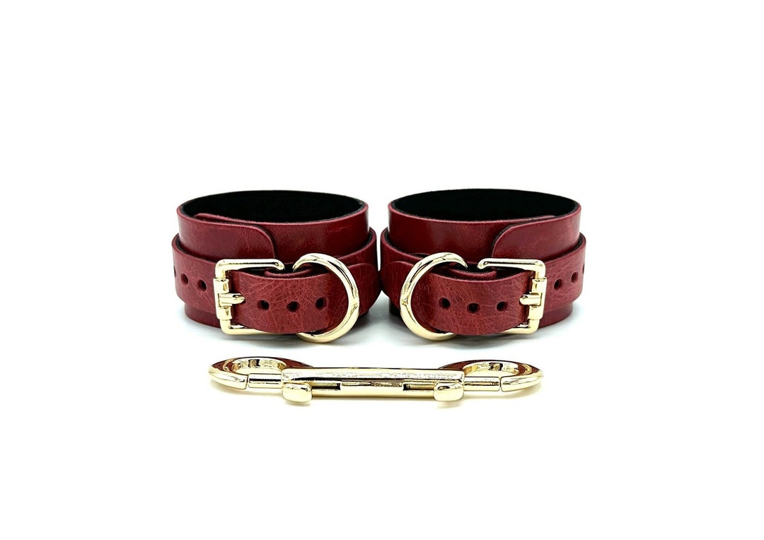 Handmade Handcuffs, "arya", Bondage Leather Cuffs for Women, Red BDSM ...