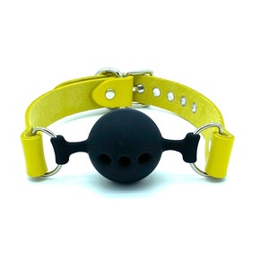 Leather Ball-gag CANDICE BDSM Mouth Restraint Teal Green - Etsy