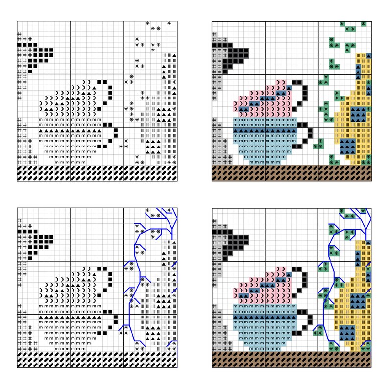 Cozy Kitchen Counted Cross Stitch Pattern, Kitchen Shelves, Cooking ...