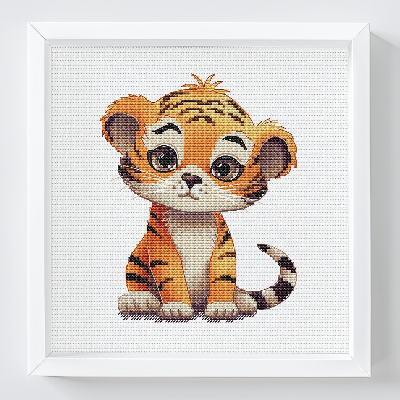 Tiny Tiger Cross Stitch Pattern PDF, Tiger Embroidery Pattern, Little ...