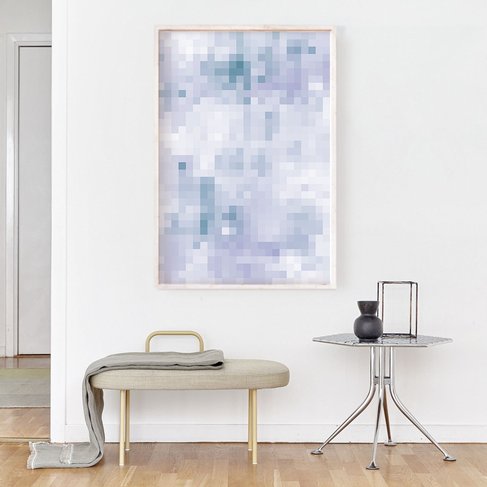 Pixel Abstract Print, Pixel Art, Abstract Canvas Painting, Modern Home ...