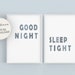 Good Night Sleep Tight Print, Kids Room Decor, Nursery Wall Art, Blue ...