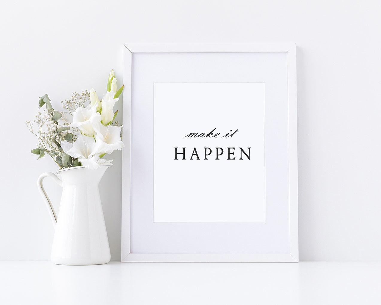 Make It Happen Print, Inspiring Decor, Make It Happen Wall Art ...