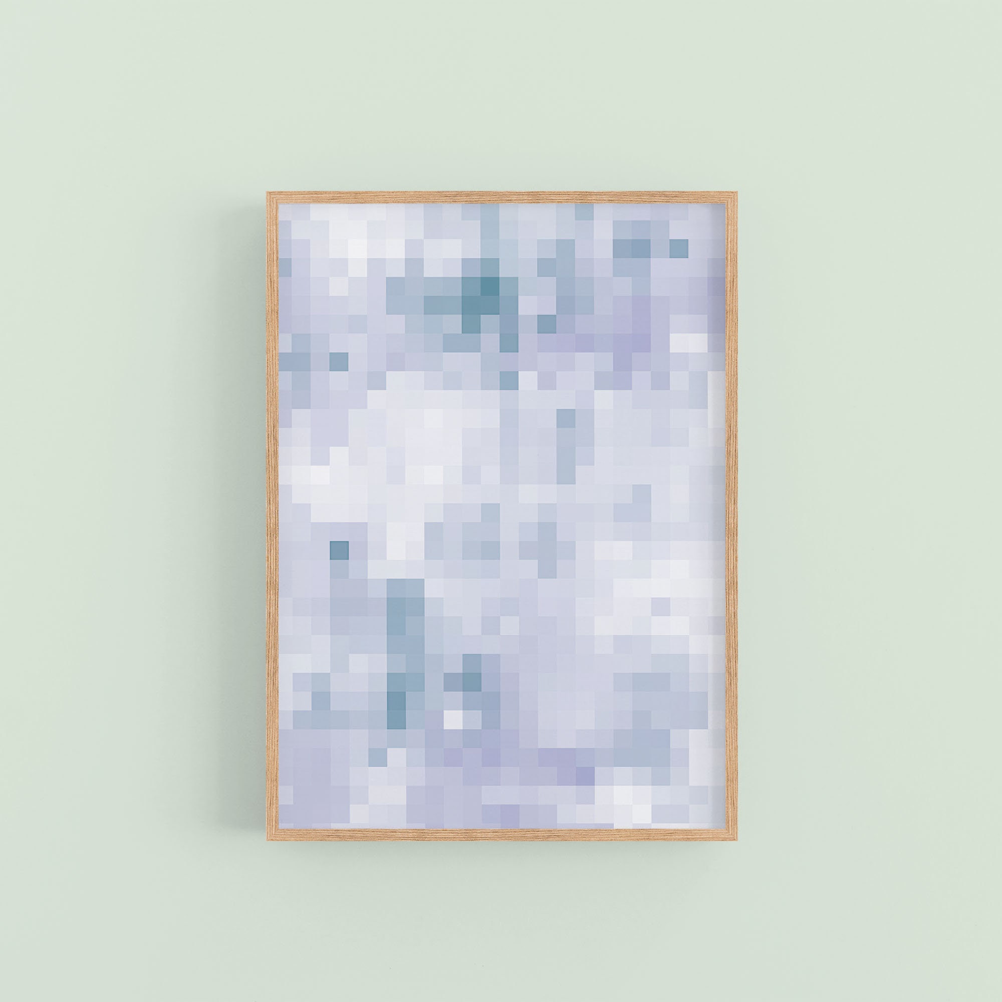 Pixel Abstract Print, Pixel Art, Abstract Canvas Painting, Modern Home ...