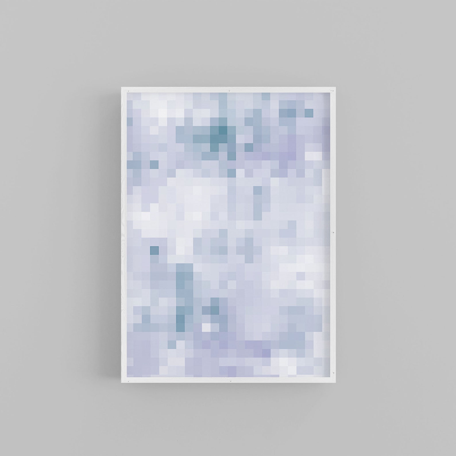 Pixel Abstract Print, Pixel Art, Abstract Canvas Painting, Modern Home ...