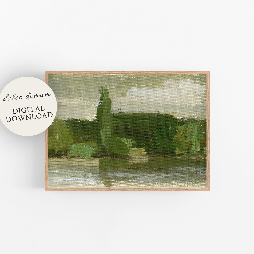 Nature Landscape Painting, Oil Painting on Canvas, Landscape Print ...