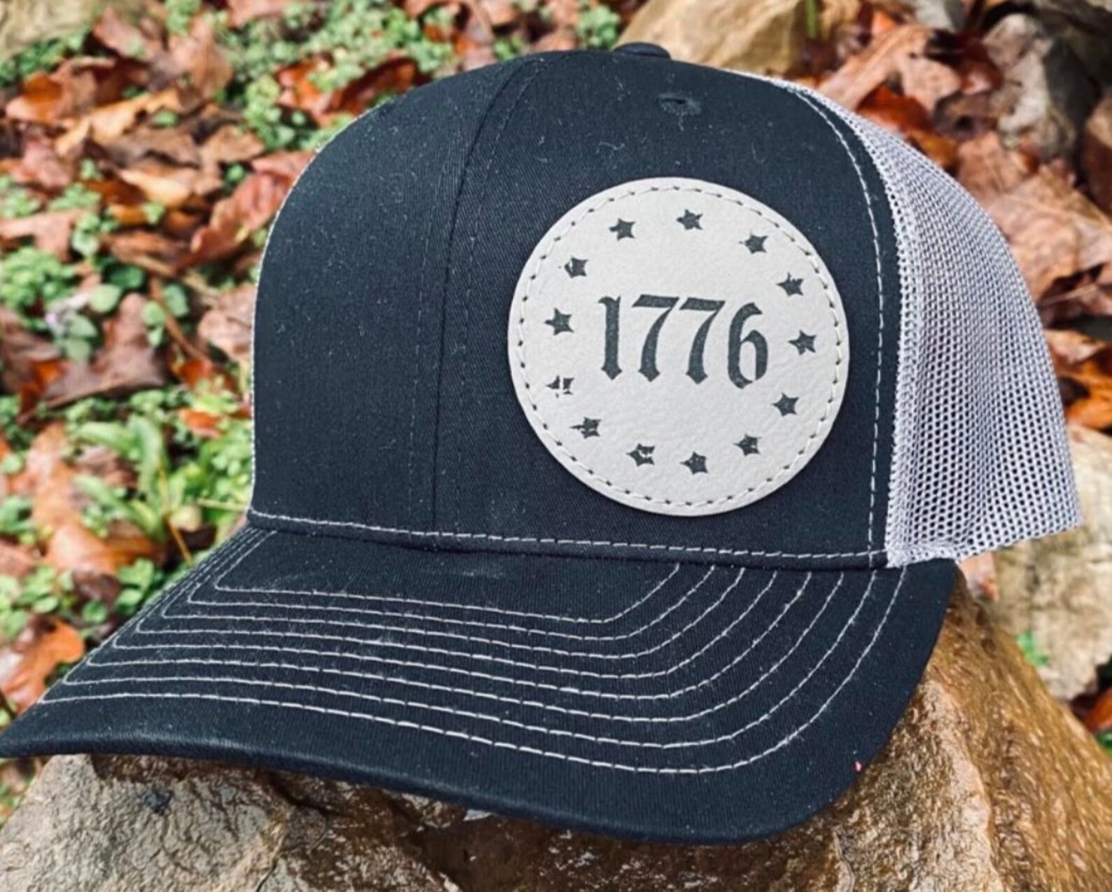 1776 Stars Leatherette Hat Patch With Adhesive Backing - Etsy