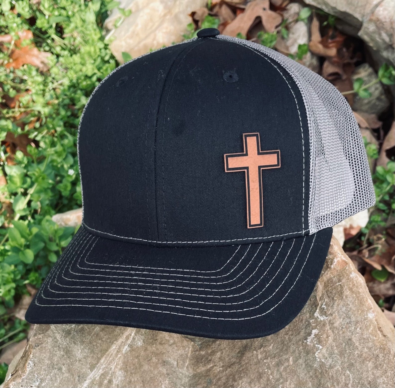 Simple Cross Leatherette Hat Patch With Adhesive Backing - Etsy