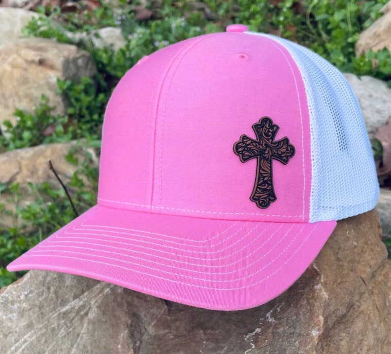 Western Floral Cross Cut Out Leatherette Hat Patch With - Etsy