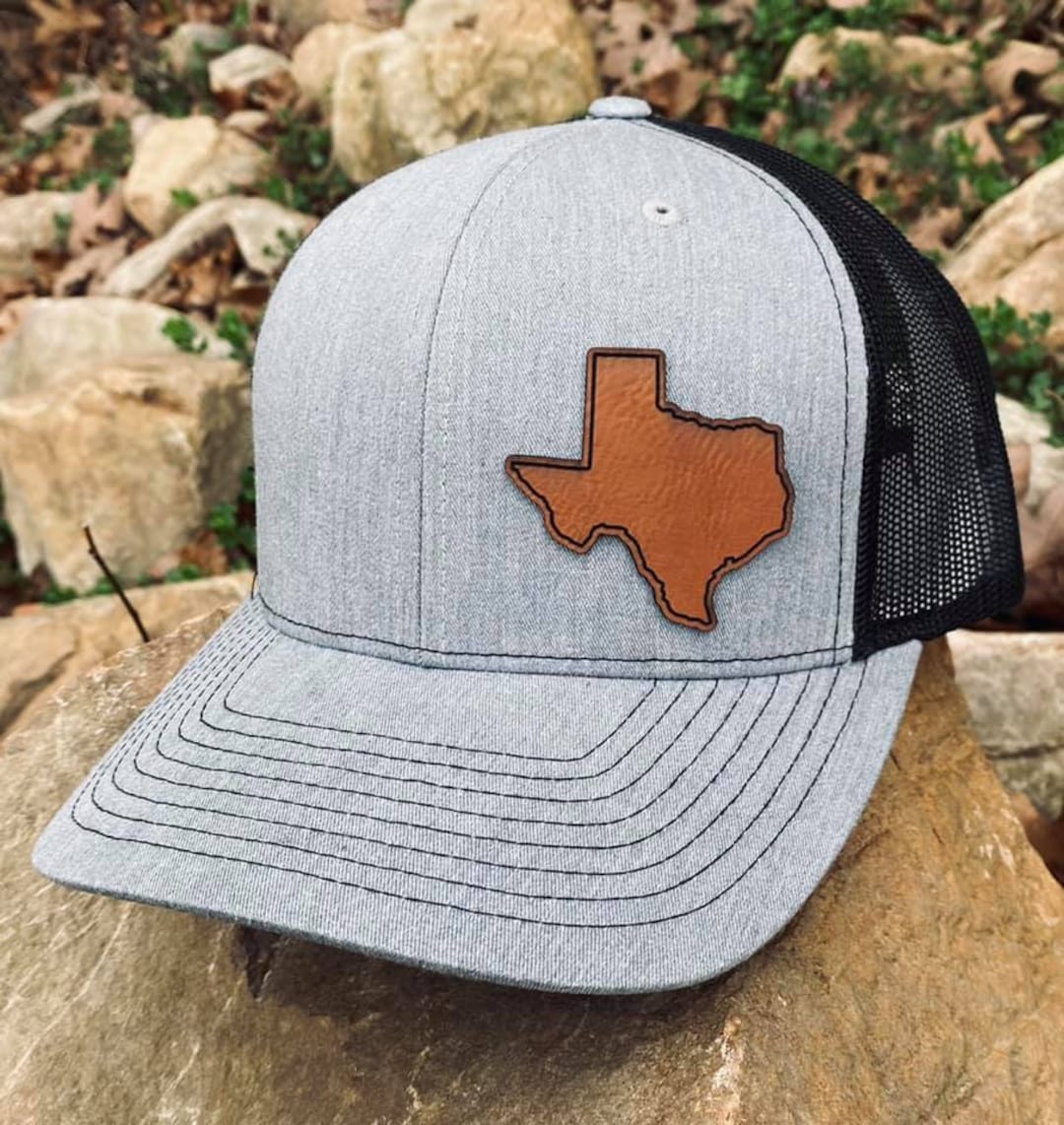 State Cutout Leatherette Hat Patch With Adhesive Backing - Etsy