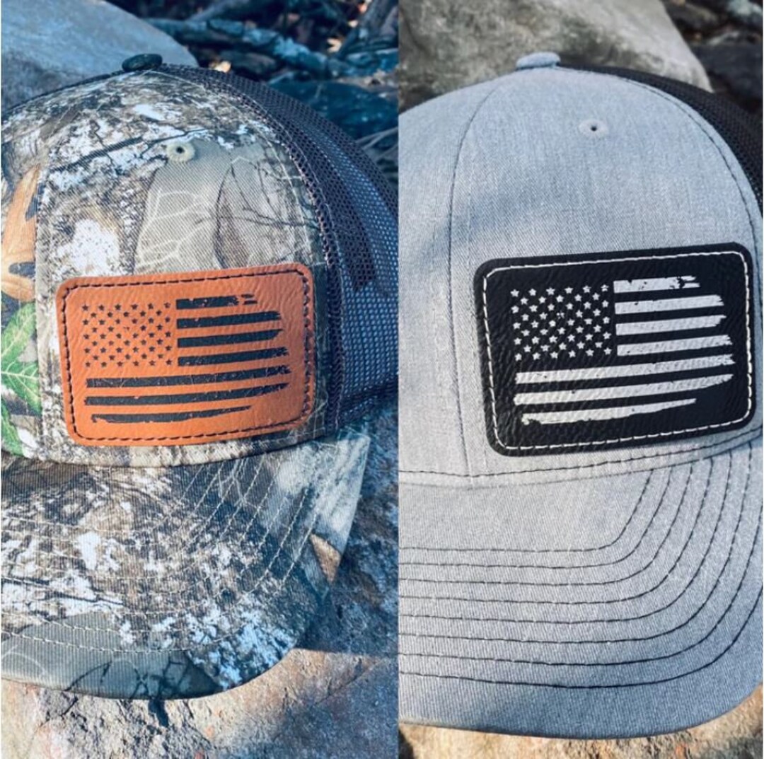 Distressed Flag Leatherette Hat Patch With Adhesive Backing - Etsy