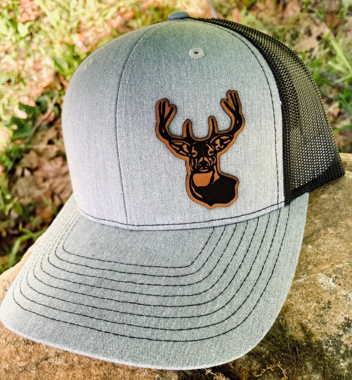 Whitetail Deer Cut Out Leatherette Hat Patch With Adhesive Backing - Etsy