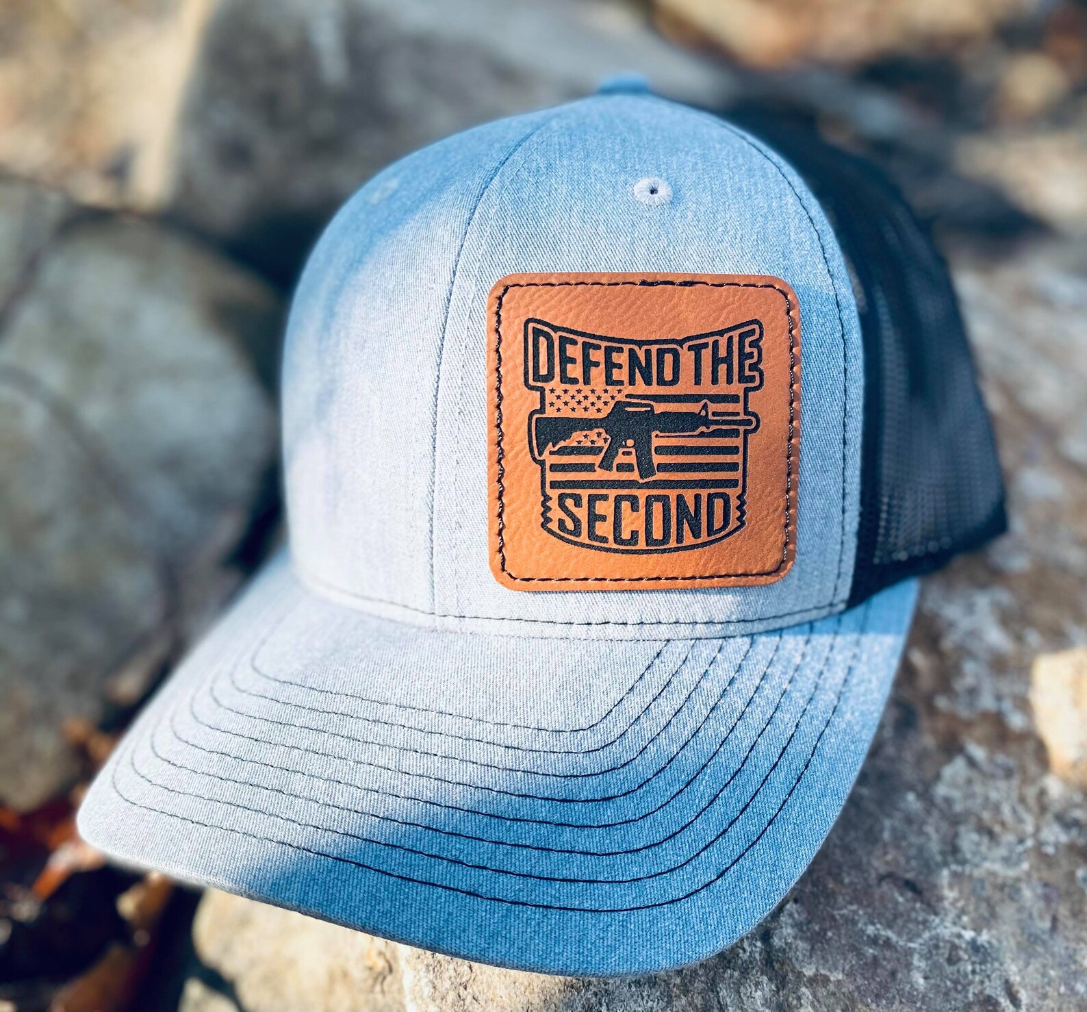 Defend the Second Leatherette Hat Patch With Adhesive Backing - Etsy