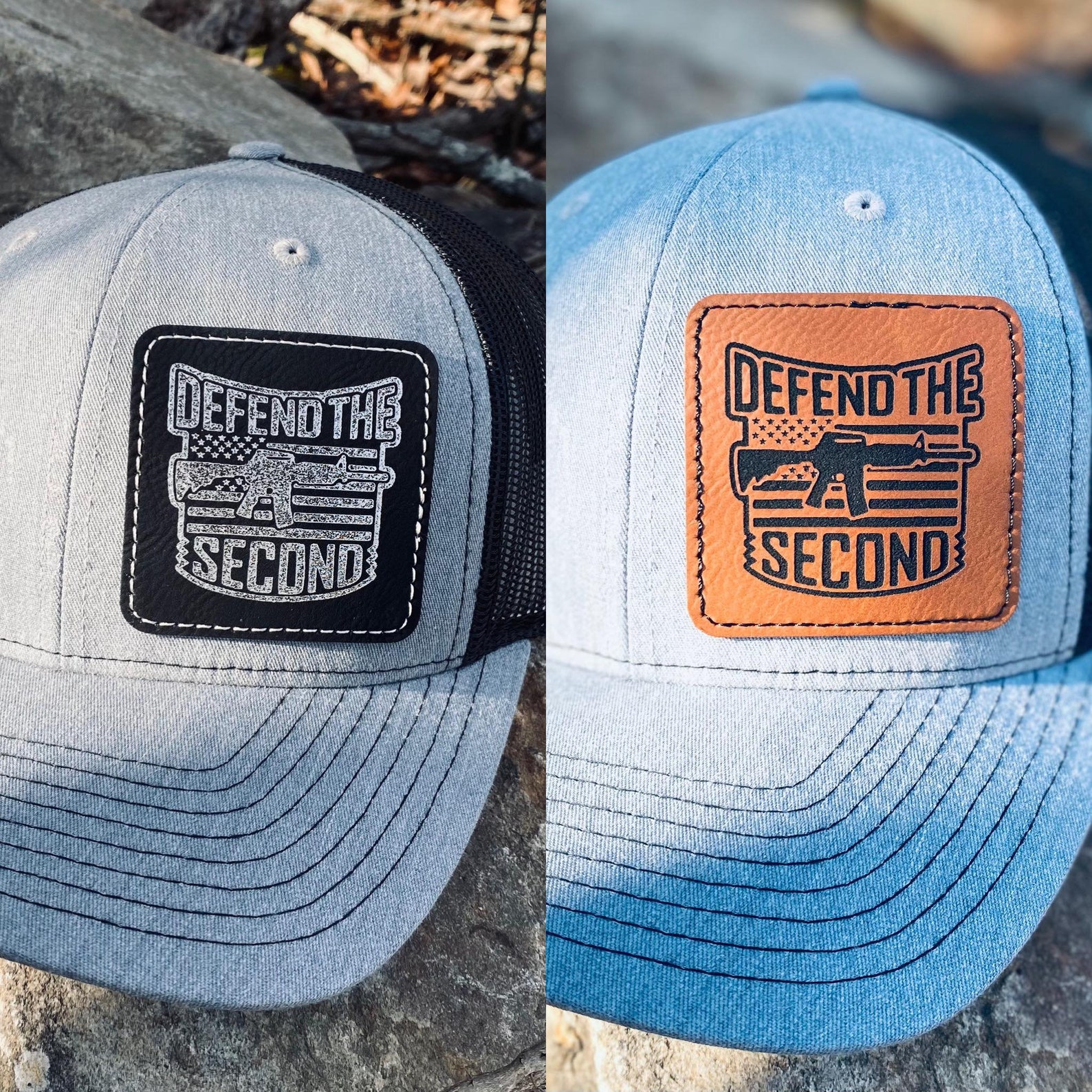 Defend the Second Leatherette Hat Patch With Adhesive Backing - Etsy