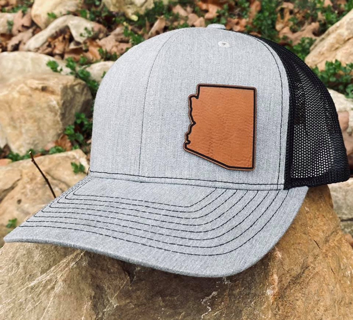 State Cutout Leatherette Hat Patch With Adhesive Backing - Etsy