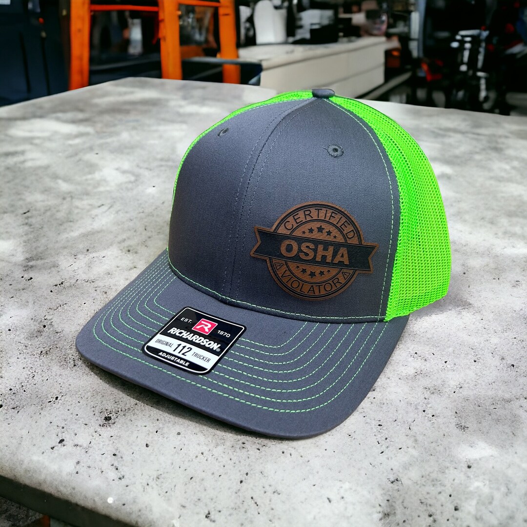 Certified OSHA Violator Leatherette Hat Patch With Adhesive Backing - Etsy