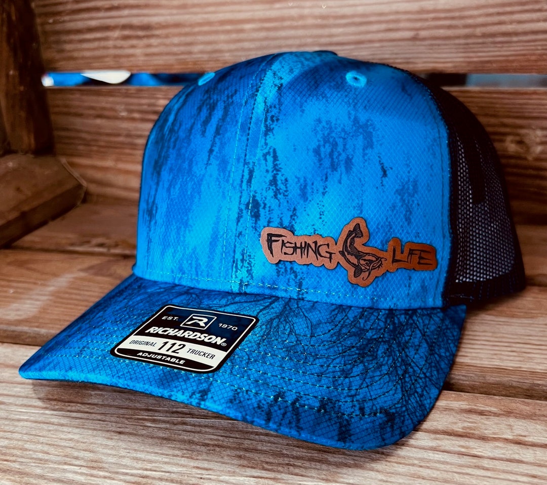 Fishing Life Catfish Leatherette Hat Patch With Adhesive Backing - Etsy