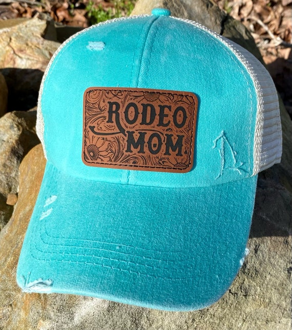 Rodeo Mom Leatherette Hat Patch With Adhesive Backing - Etsy