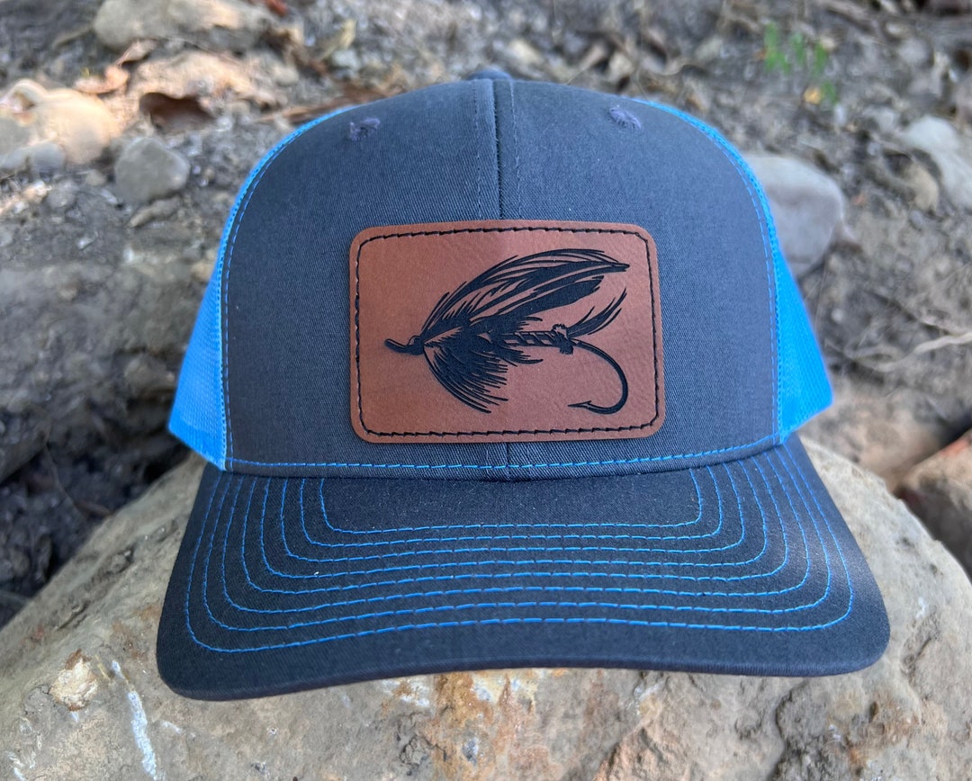 Fly Fishing Lure Leatherette Hat Patch With Adhesive Backing - Etsy