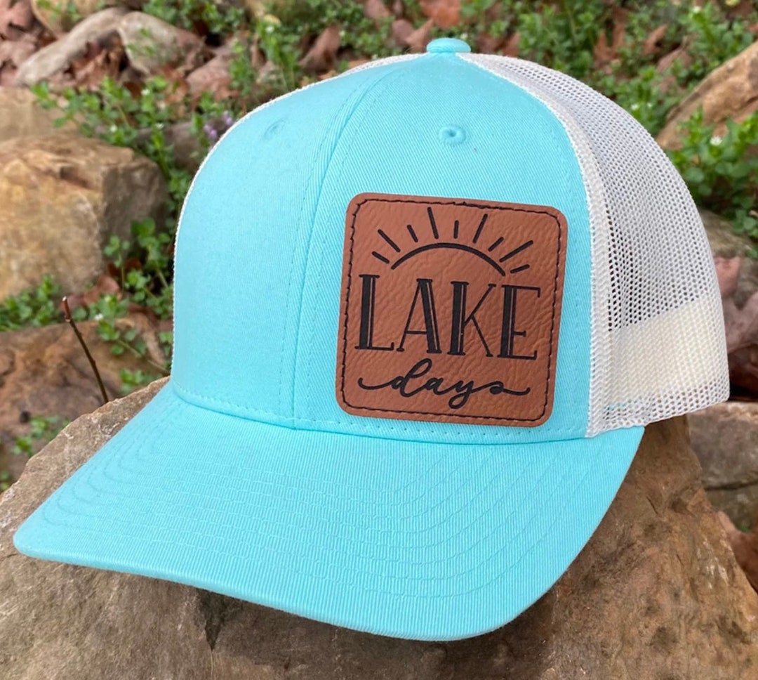 Lake Days Leatherette Hat Patch With Adhesive Backing - Etsy