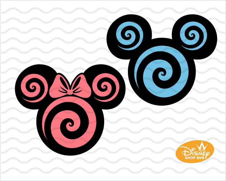 Disney Svg Mickey Head Outline Svg Swirl Mickey Head svg Swirl Mickey ...