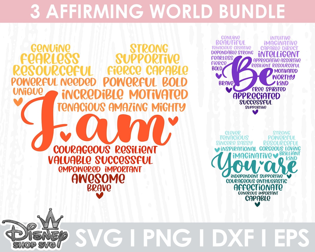 Affirming Words Svg, Positive Quote Svg, Motivational, Affirmation ...