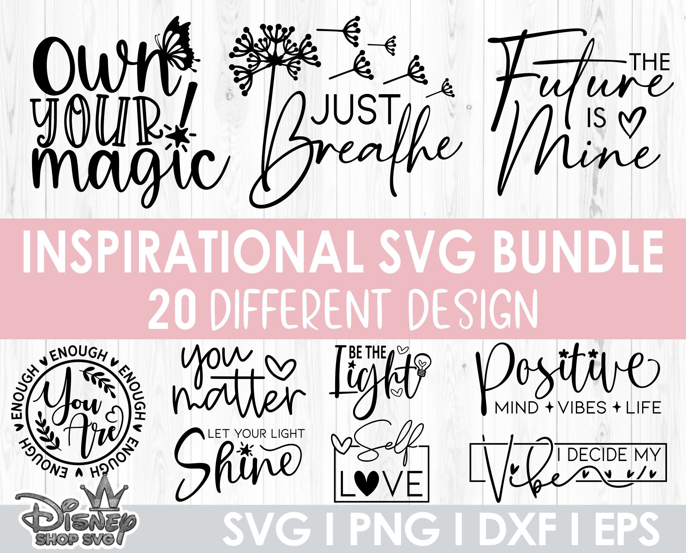 Motivational Quotes Svg Bundle Inspirational Quotes Svg Life Etsy