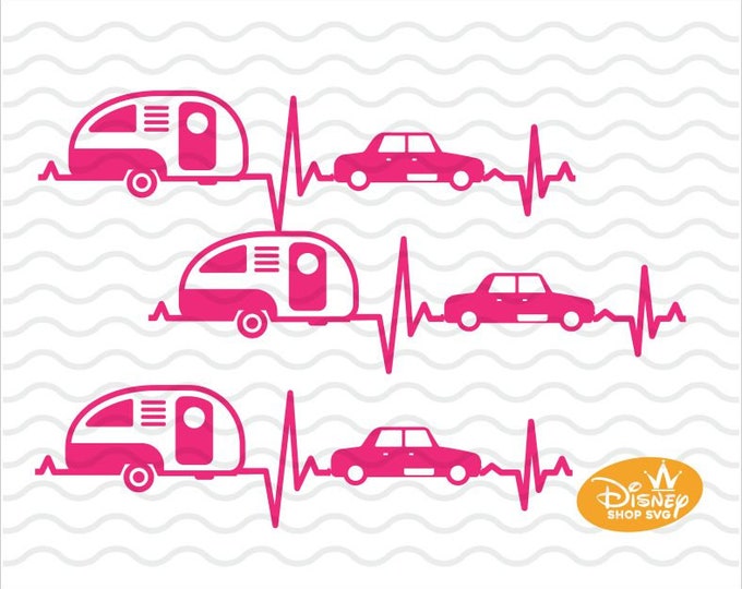 Camper Svg, Heart Beat Svg, Camping Svg, Motor Home Svg, Trip, Van ...