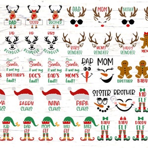Christmas Family Matching Tees Svg Bundle,christmas Svg,elf Svg ...