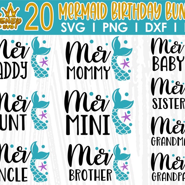 Mermaid Birthday Svg - Etsy