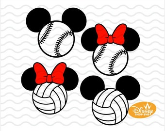 Minnie Volleyball Svg - Etsy