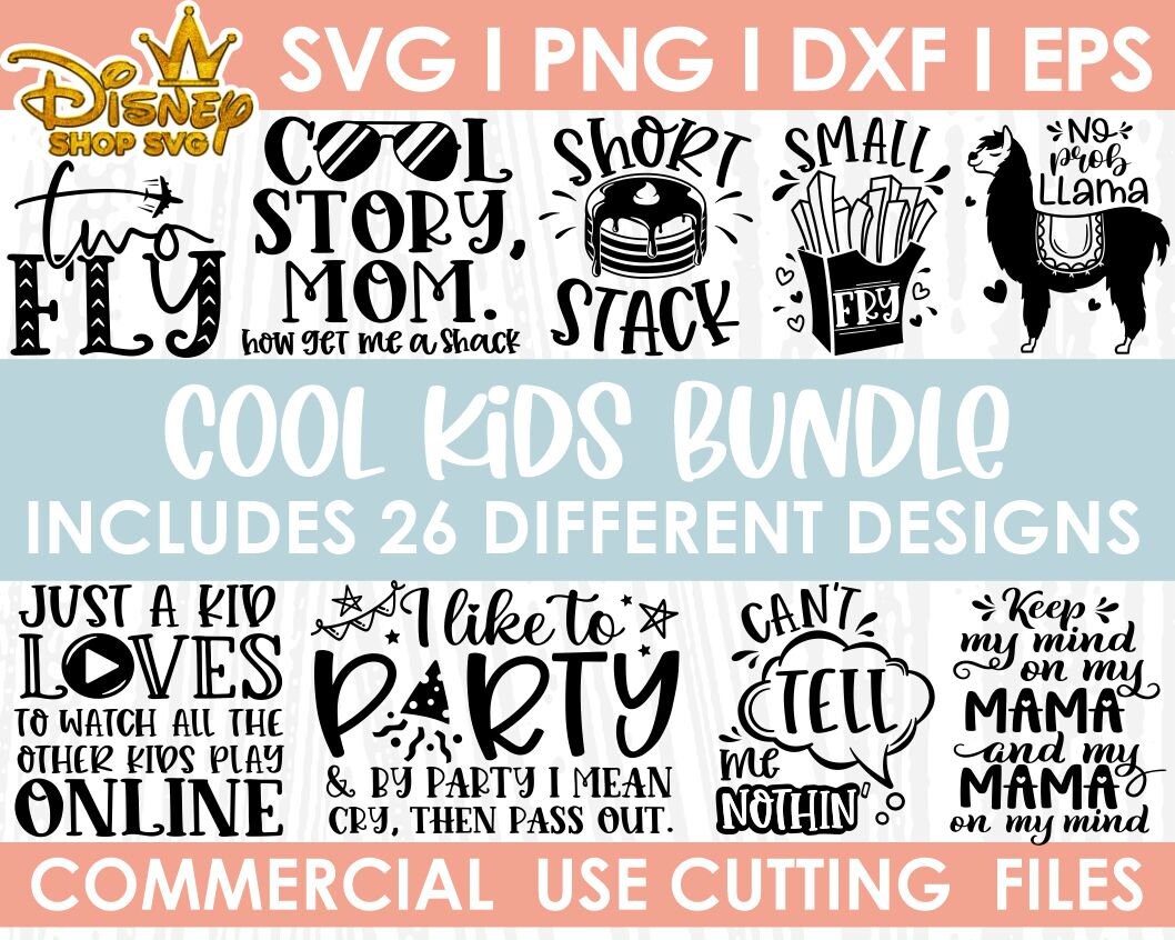 Cool Kids Bundle Svg Funny Girls Boys Toddler Babies | Etsy