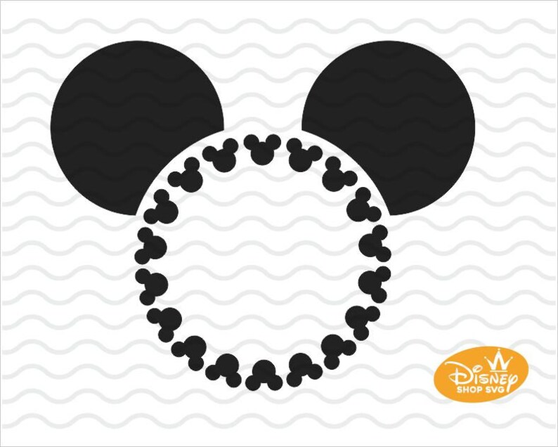 Mickey Mouse Head Monogram Svg Mickey Mouse Head Vector Etsy