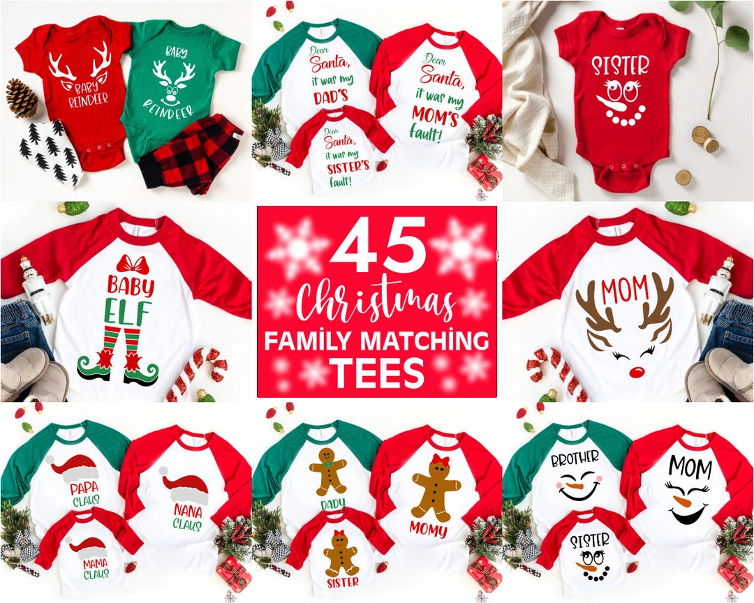 Christmas Family Matching Tees Svg Bundle,christmas Svg,elf Svg ...