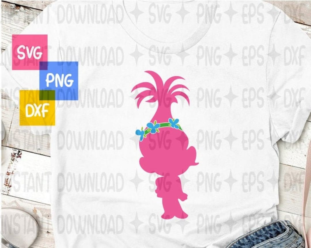 Poppy Head SVG / POPPY Silhouette / Trolls Poppy Hair Svg and Png ...