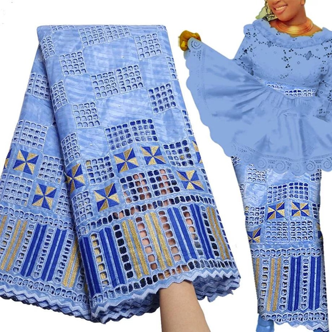 Bazin Riche Perfumed Brocade Lace Fabric Swiss Quality Cotton Borer ...