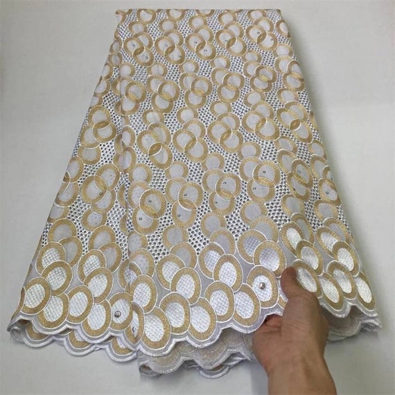 5 Yard Swiss Lace Fabric Latest Heavy Beaded Embroidery - Etsy