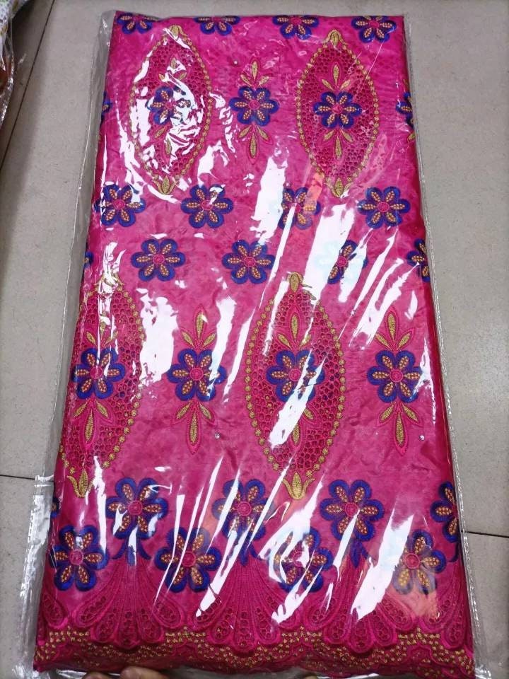Bazin Riche Fabric Brode Autriche Cotton African Lace Materials Atiku ...
