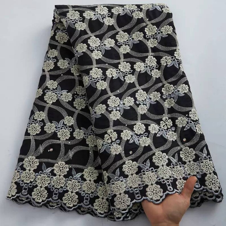 Green African Lace Fabric Embroidery Swiss Voile Lace in Switzerland ...