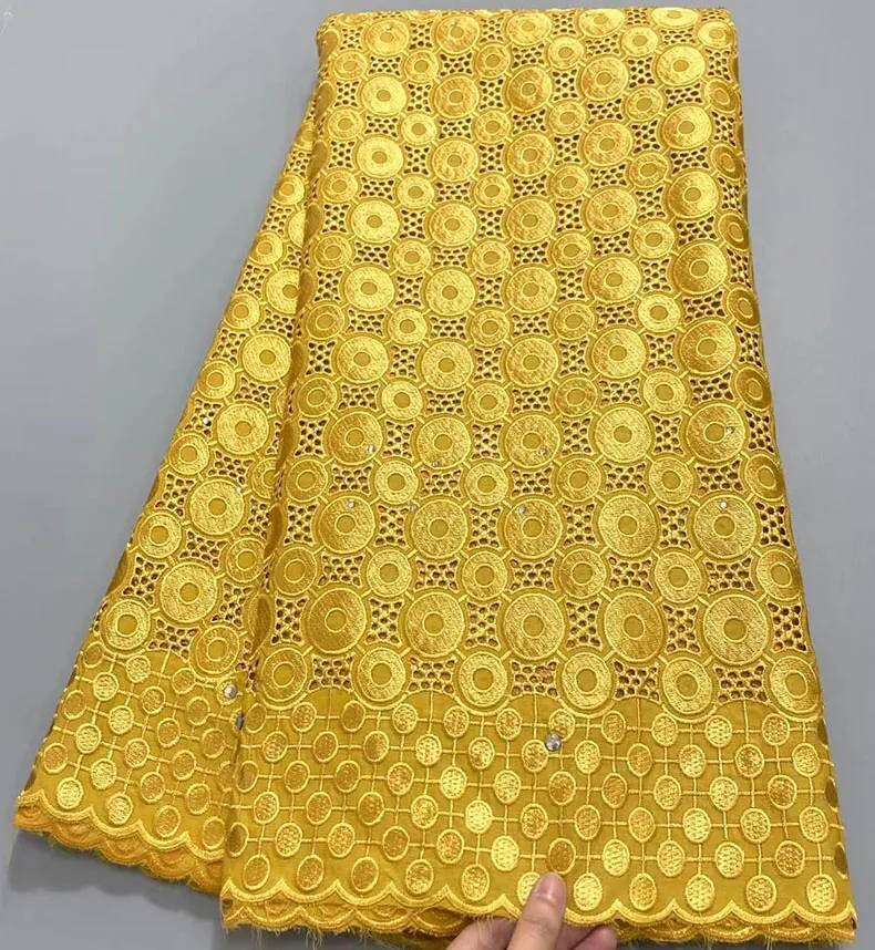5 Yard Swiss Voile Lace 2022 Brode Suisse Africa Embroidery 100% Cotton ...