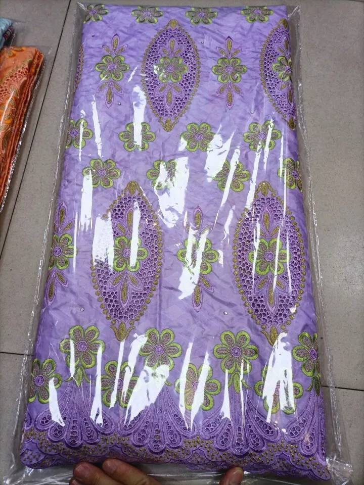 Bazin Riche Fabric Brode Autriche Cotton African Lace Materials Atiku ...