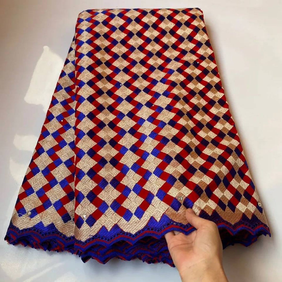 5yards 100%cotton Brode Lace Fabrics 2022 High Quality Dubai Fabrics ...