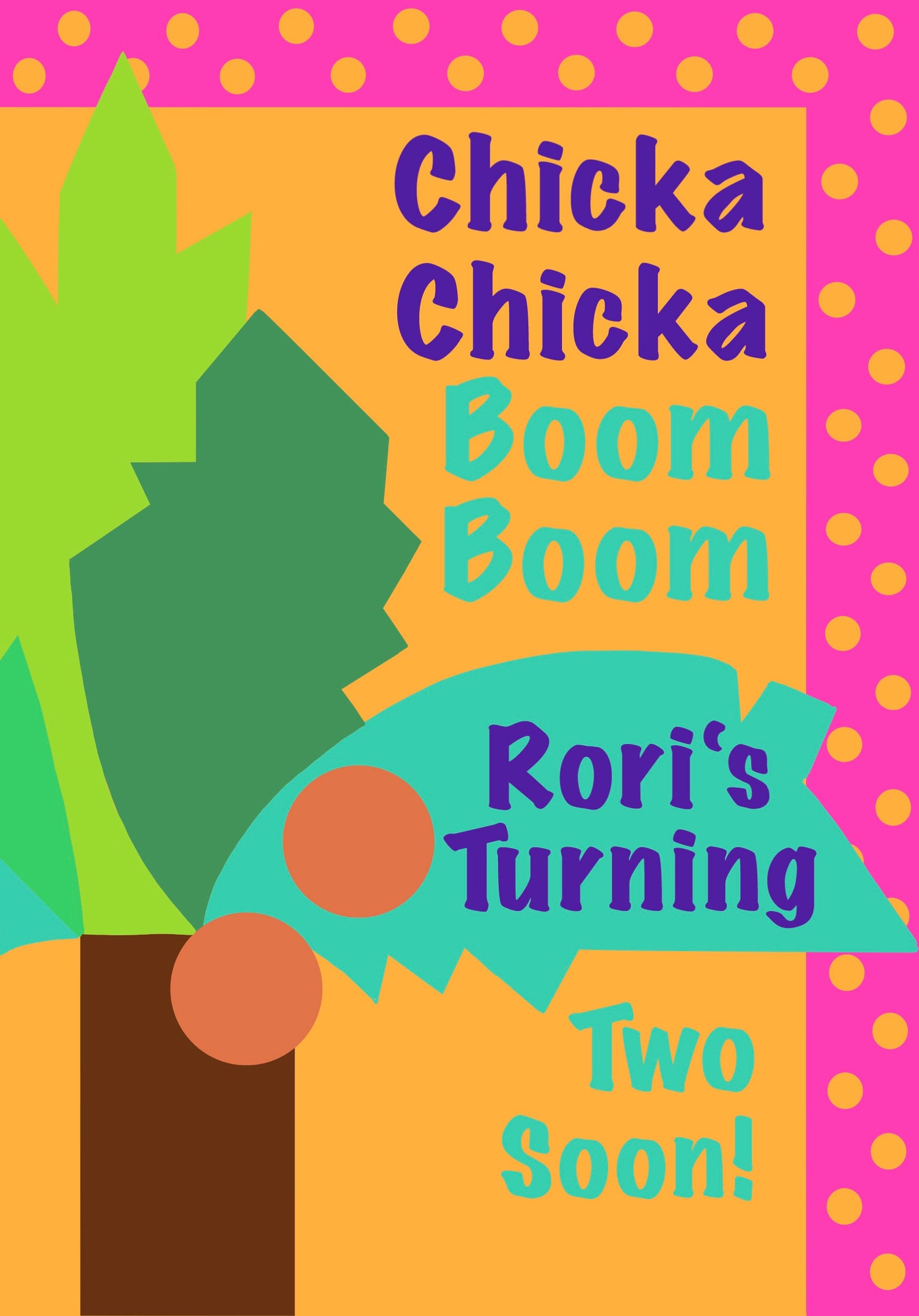 Customizable Chicka Chicka Boom Boom Birthday Card - Etsy