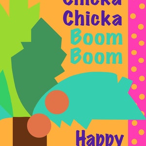 Customizable Chicka Chicka Boom Boom Birthday Card - Etsy