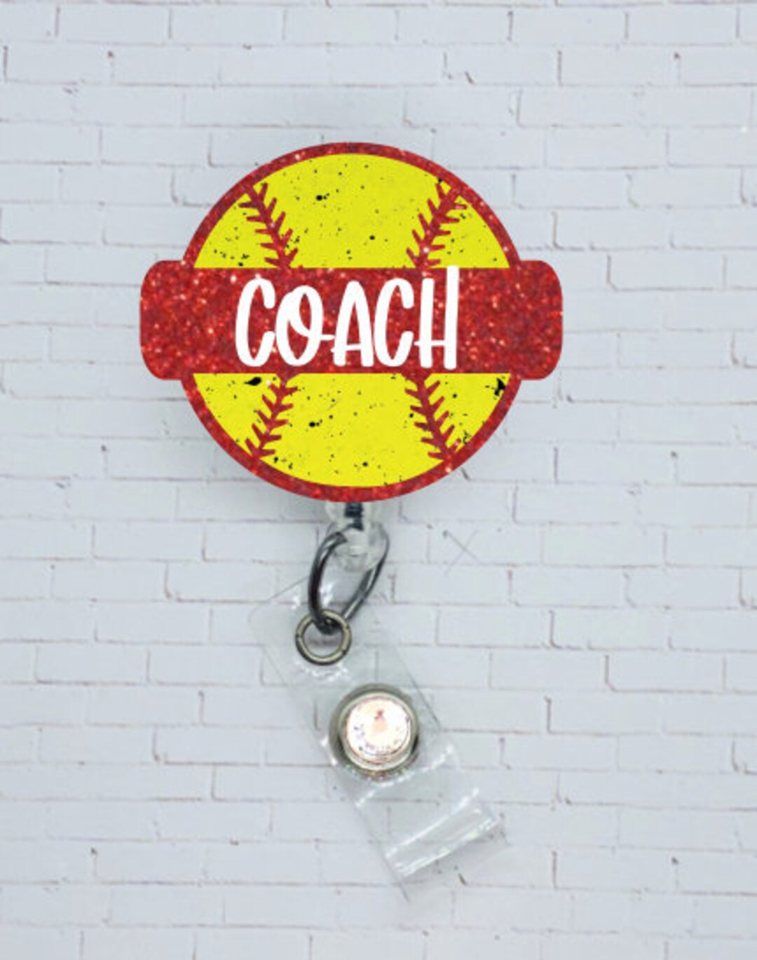 Coach Acrylic Badge Reel, momlife, dadlife, Sports Acrylic Badge Reel ...