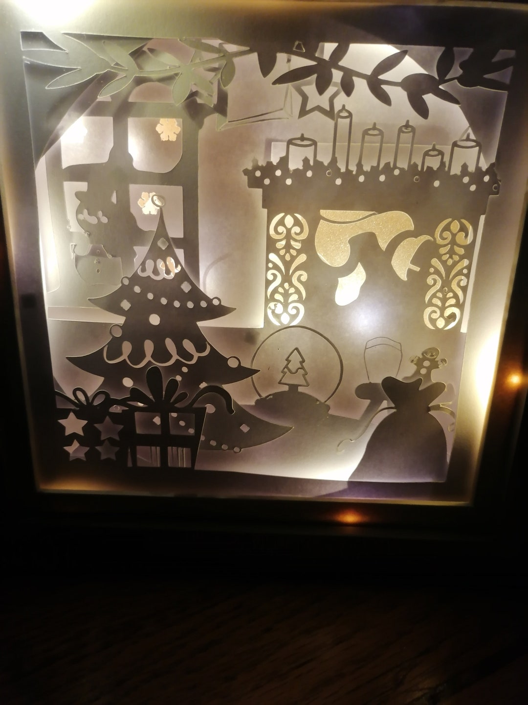 Light up Shadow Box Frame Depicting Christmas Scene - Etsy