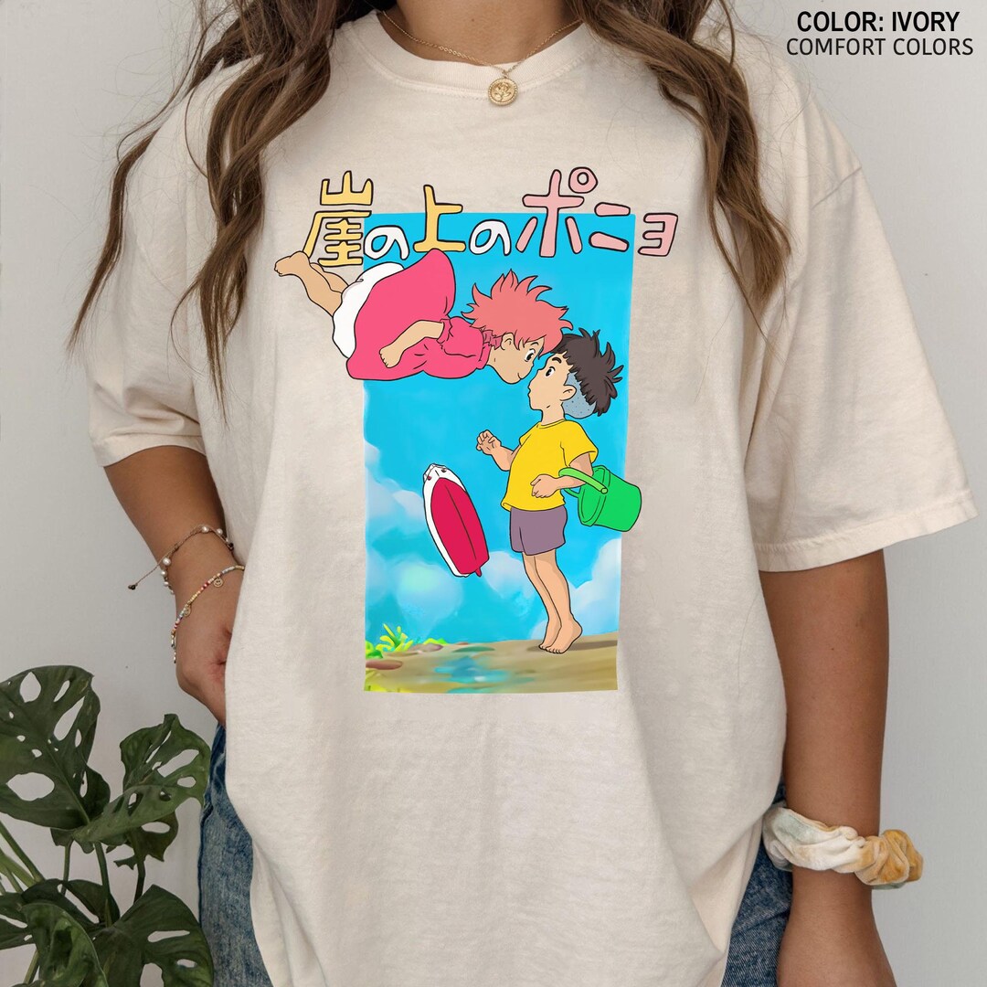 Ponyo and Sosuke Shirt, Goldfish Ponyo, Studio Ghibli Shirt, Hayao ...